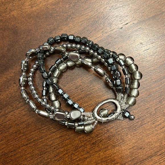 Silpada | Jewelry | Silpada Sterling Silver Hematite Hailstone Stretch ...